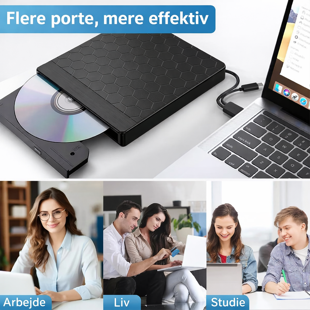 PlugPlay Drive™ - Afspil, kopier og gem helt uden besvær – AltTilDig.DK